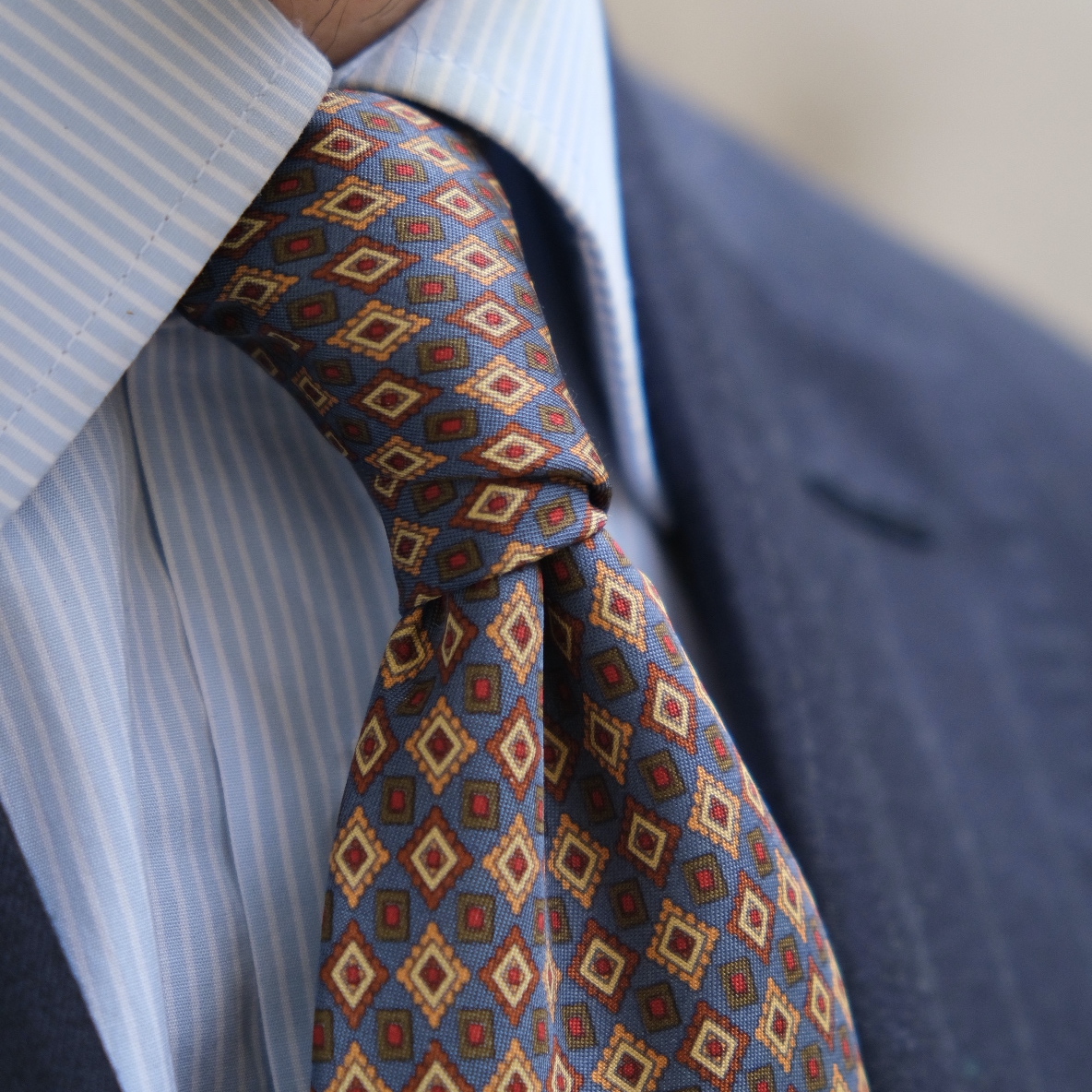 Lancel geometric tie - JamaisVulgaire Héritage: cravates et costumes ...